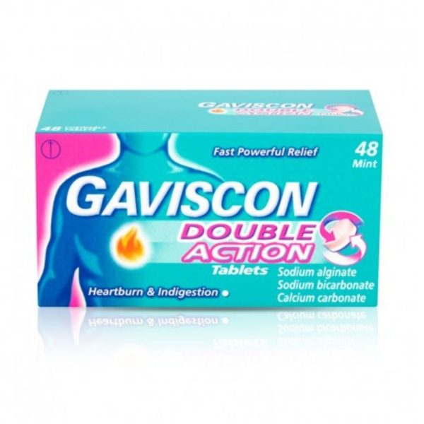 Gaviscon Double Action 48 Chewable Tablets - PHARMFETCH CY